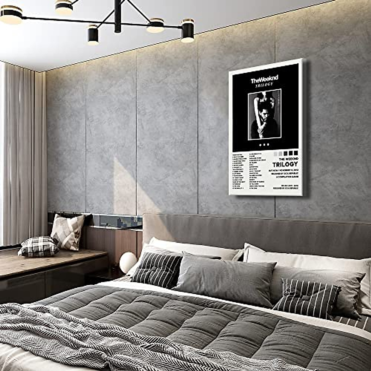 ZGSDGF The Weeknd Poster Trilogy Music Album Cover Canvas Wall Art Rapper Posters Room Aesthetic Wall Decor for Bedroom Living Room Bathroom 12x18 inch Unframed