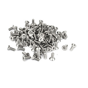 uxcell M3 x 8mm Metric Hex Socket Countersunk Flat Head Screw Bolts 100PCS