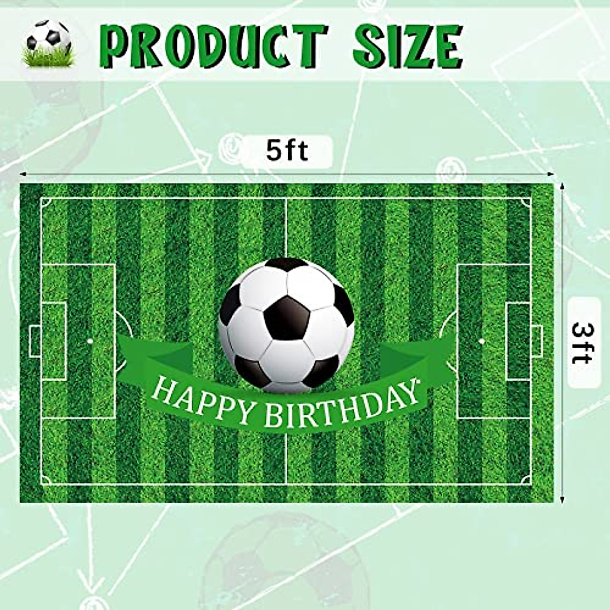 86 Pieces Soccer Birthday Party Decorations Supplies Include Soccer Birthday Party Backdrop Plastic Soccer Table Covers Soccer Balloon Garland for Soccer Event Birthday Party
