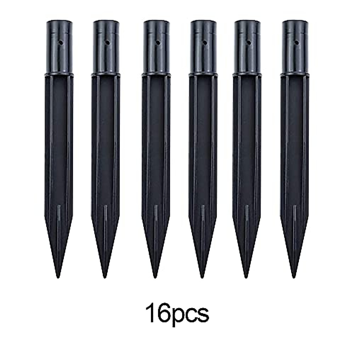 16 Pcs Path Light Replacement Plastic Stakes Ground Solar Torch Light Spikes for Garden Lamps Small Size