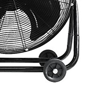 Lifesmart FGD-24Y 24 Inch Recirculating Floor Fan with Adjustable Pitch, 3 Speed Settings, 2 Caster Wheels, and Non-Slip Rubber Feet, Black