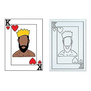 King Queen Playing Cards (2 Pack) 12x16 Canvas Paint Party Kits Pre-Drawn Outline Canvas for Paint and Sip
