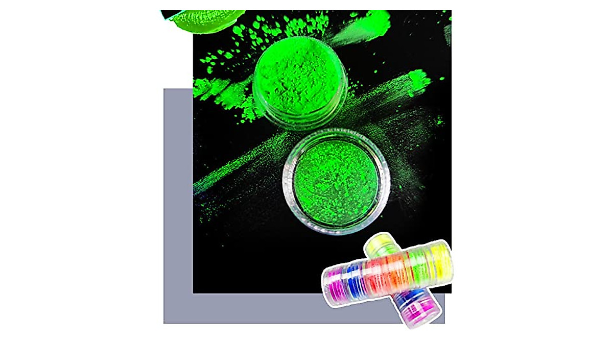 Glow Fluorescent Nail Powder for Body & Crafts | High Gloss Pigment