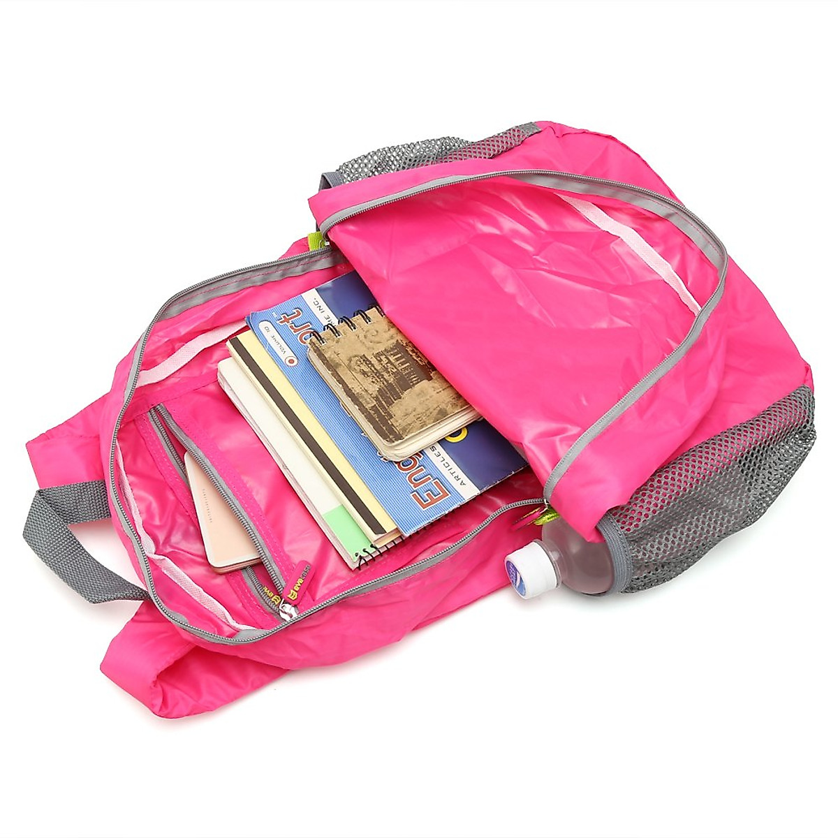 Packable Daypack - Evecase Lightweight Water Resistant Outdoor Hiking Backpack -Pink