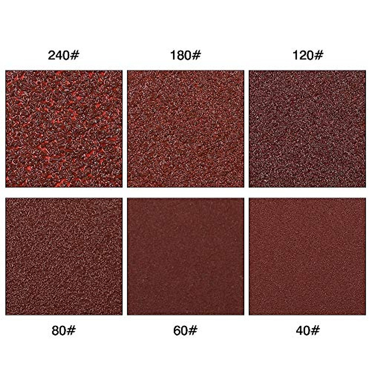 Coceca 100pcs Triangle Sanding Pads Sandpaper Hook and Loop Sanding Sheet for Wood Fit 3-1/8 Inches Oscillating Multi Tool, 40/60/80120/180/240 Grit