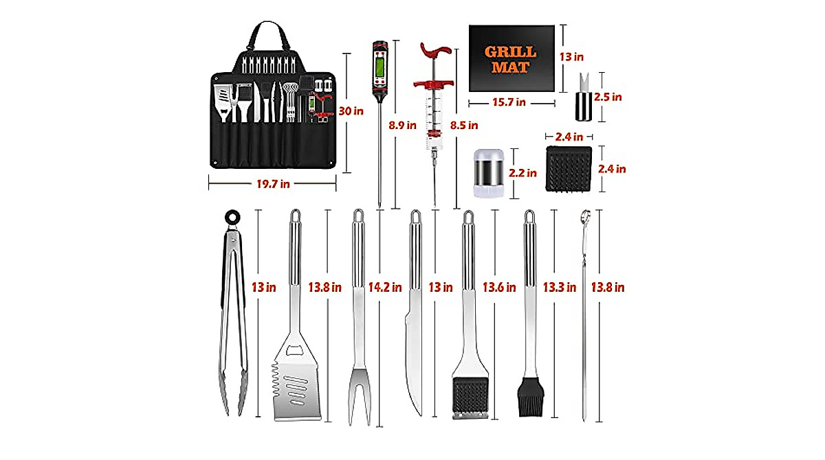 EIGNO 27-Piece BBQ Grill Tools Set - Complete Stainless Steel Kit