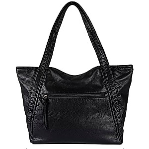 Montana West Hobo Vegan Leather Purses for Women Ultra Soft Shoulder Bags Casual Tote Black