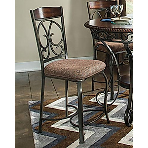 Signature Design by Ashley Glambrey Dining Room Table, Brown & Glambrey Counter Height Bar Stool, Brown