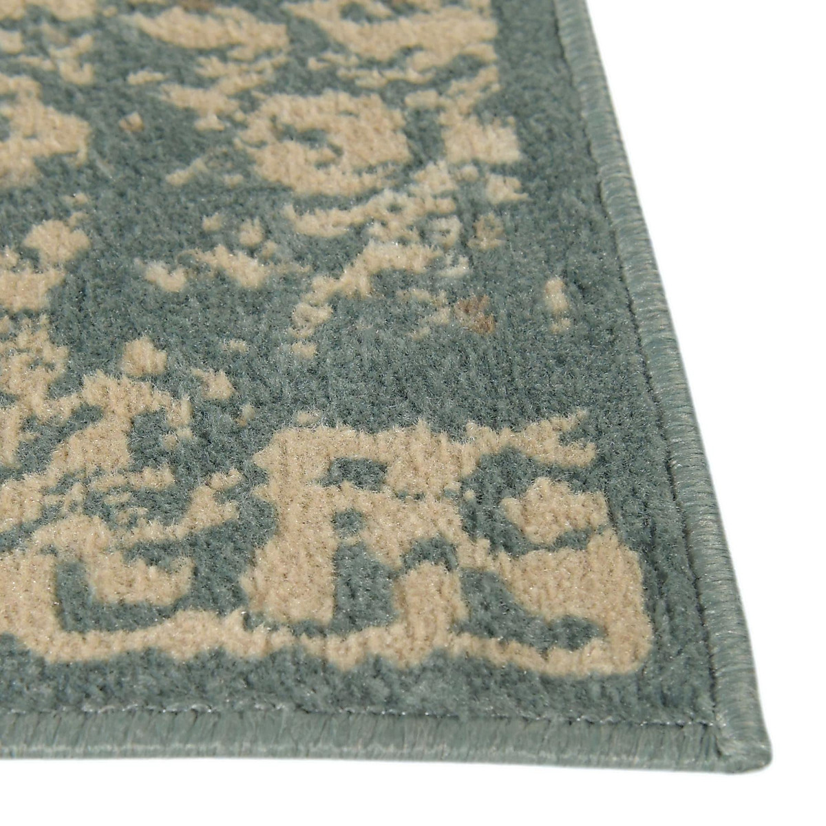 Rugs.com Mojave Collection Rug – 4' x 6' Green Medium Rug Perfect for Entryways, Kitchens, Breakfast Nooks, Accent Pieces