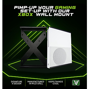 Xbox One S Wall Mount (Black) - Signature X Design! - Made in the UK!