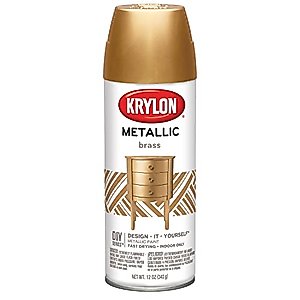 Krylon K02204 BRILLIANT SPRAY PAINT METALLIC BRASS, 11 Ounce (Pack of 1), 12 Fl Oz