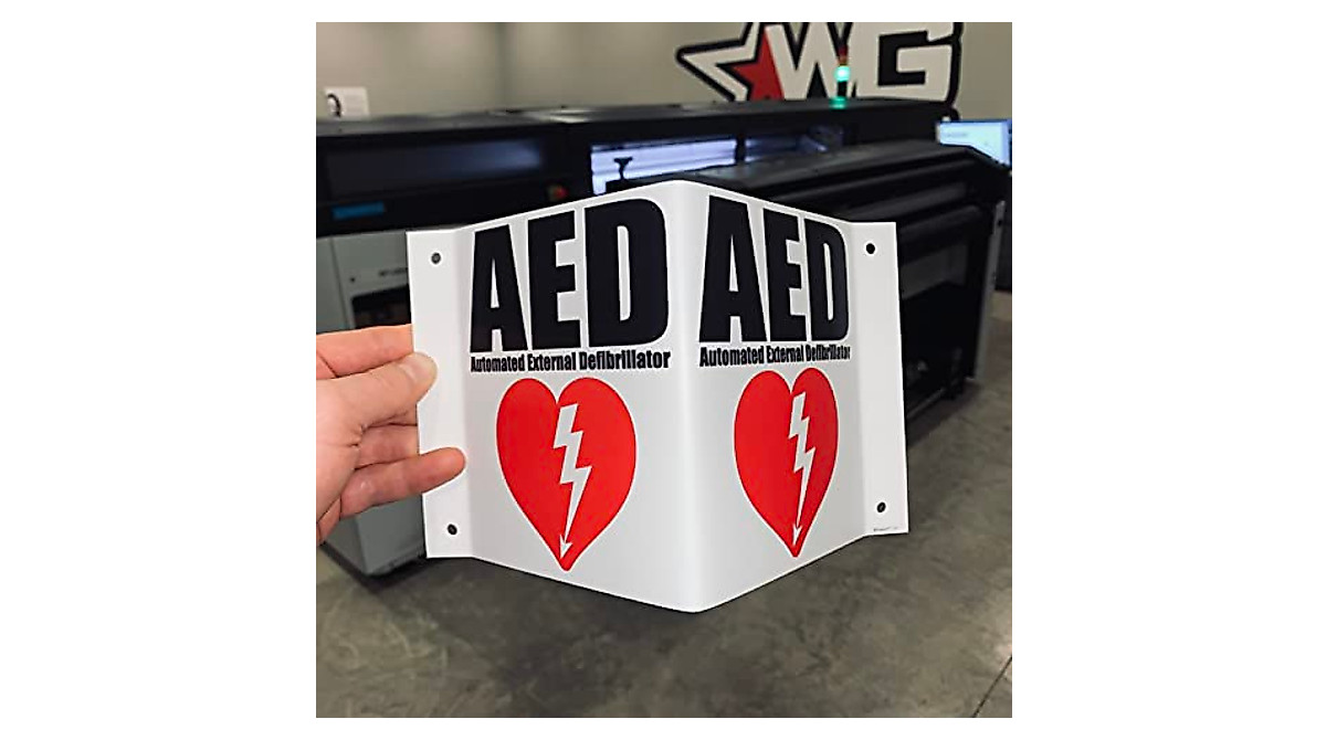 3D AED Sign for Compliance in Workplace | Wrapco