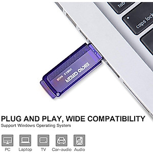 Micro Center SuperSpeed 5 Pack 64GB USB 3.0 Flash Drive Gum Size Memory Stick Thumb Drive Data Storage Jump Drive (64G 5-Pack)