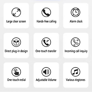 Corded Telephone Landline Telephone, Dual Interface Wired Telephone Big Button Landline Phones with Caller Identification Suitable for Office, Front Desk, Home, Hotel, Corded Landline (Black)