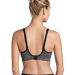 Jockey Women's Bra Mid Impact Multi-Way Molded Cup Sports Bra, Black, M