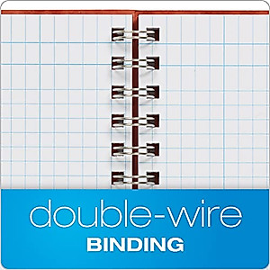 Tops TOP35061 Computation Book, 11.75 x 9.5 Inches, Double Wire, 152 Numbered Pages, Quadrille Ruled, 76 Sheets, Buff, (35061)