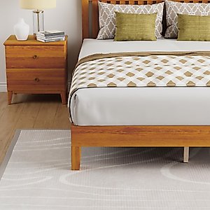 HWGEBY Queen Wood Bed Frame with Headboard, 14 Slats, No Box Spring Needed, Modern, Brown