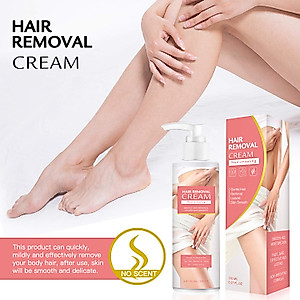 Hair Removal Cream, Lifelj Hair Remover Cream for Women and Men,Depilatory Cream,Hair Inhibitor, Skin Friendly Painless for Face, Arm, Leg, Armpit