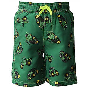 John Deere Boy Toddler Short Active Tractor Print 2T,3T,4T (3T) Green