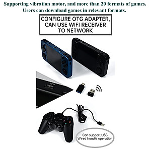 Petforu RG351MP Handheld 128GB/20,000 Games Console Metal Version 3.5-inch (Blue)