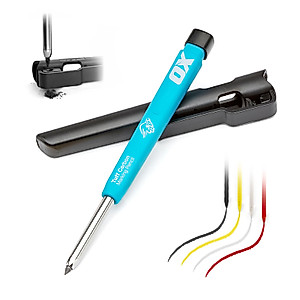 OX Tools Pro Tuff Carbon Marking Pencil Value Pack | 4 Leads Included & Pencil Holder with Sharpener