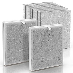 True HEPA Pure-Zone Air Purifier Replacement Filter Compatible with Pure Enrichment PureZone Air Purifier Filter and PureZone 3-in-1 Air Purifier PEAIRPLG, 2 H13 True HEPA Filter & 8 Extra Pre-Filter