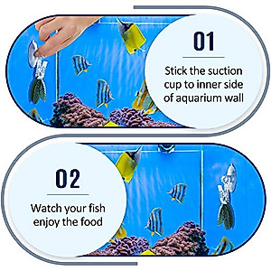 Jetec 8 Pieces Fish Seaweed Clip Plant Suction Cup with Clip Feed Holder Clip for Aquarium Fish Tank Accessories