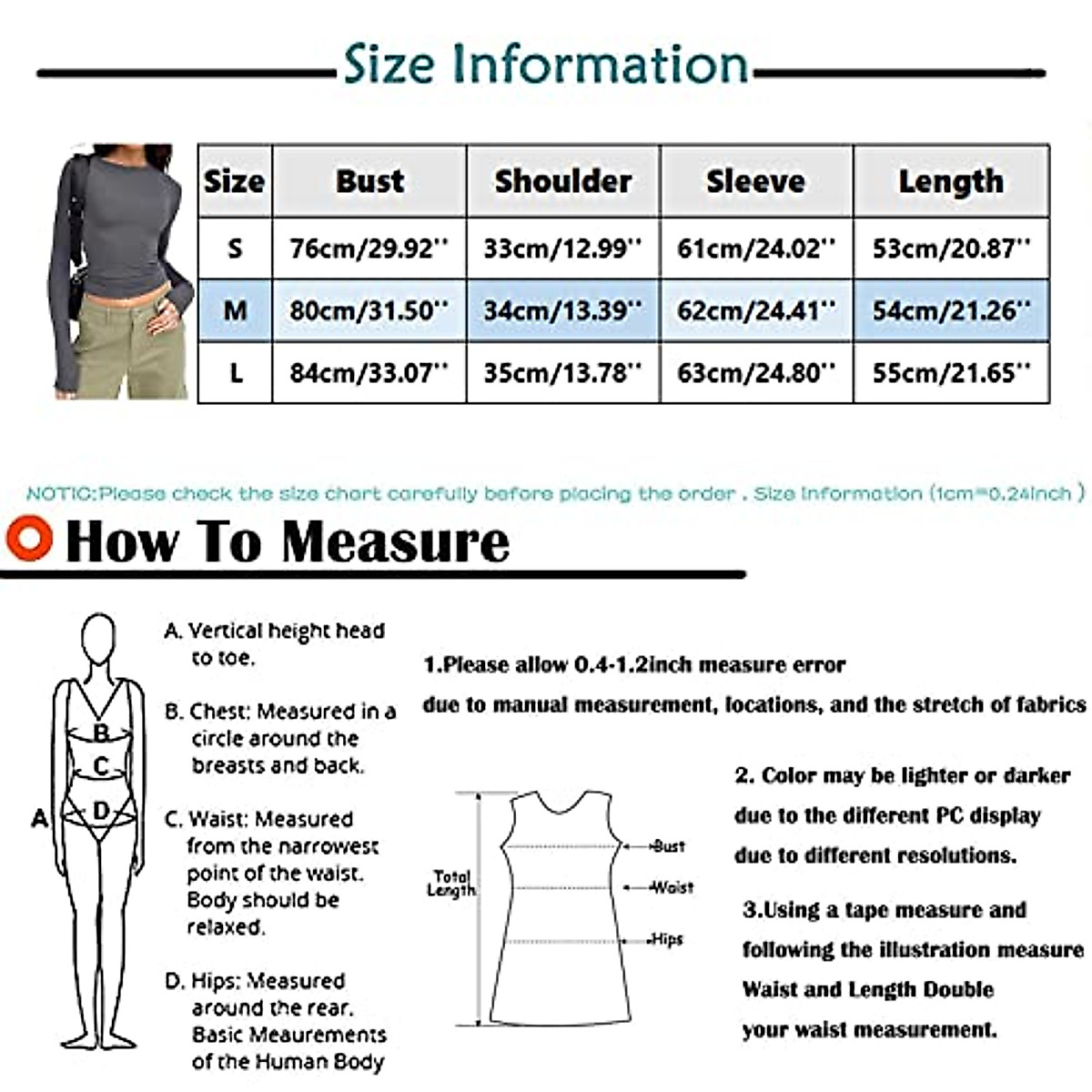 Fujiuia Women's T-Shirt Round Neck Casual Long-Sleeved T-Shirt Solid Color Fitting Pullover Bottom T-Shirt