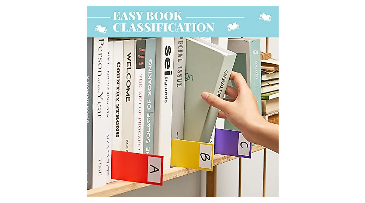 Shop Durable Library Book Dividers for Shelves - 30 Piece Set
