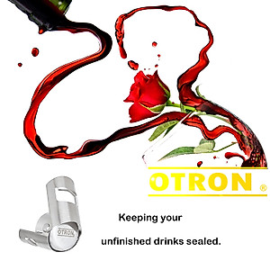 OTRON Champagne Sparkling Wine Bottle Stopper, Silver