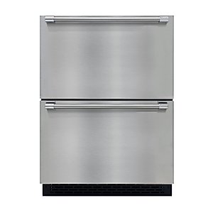Brama Undercounter Drawer Refrigerator Freezer Built-In or Freestanding Indoor or Outdoor Use, Stainless Steel 4.9 Cu.Ft. Beverage Fridge, 24-Inch, Metallic