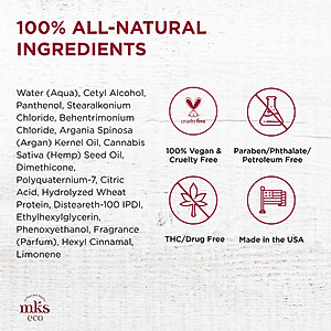 MKS eco Hydrate Conditioner for Fine Hair, Light Breeze - 10 fl oz - Locks in Moisture & Improves Shine - Moroccan Argan Oil, Hemp Seed Oil - Vegan, Cruelty Free