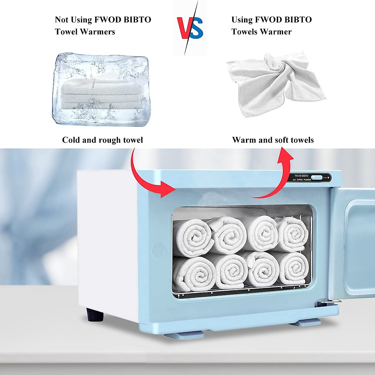 FWOD BIBTO Professional Towel Warmer, Hot Towel Warmer 8L for Salon and SPA use, Towel Warmer for Facial Towels…