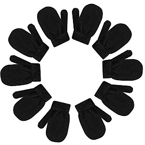 ONESING 5 Pair Toddler Mittens Black Toddler Gloves Warm Baby Mittens Newborn Mittens Infant Mittens Toddler Winter Gloves for Baby Boys Girls