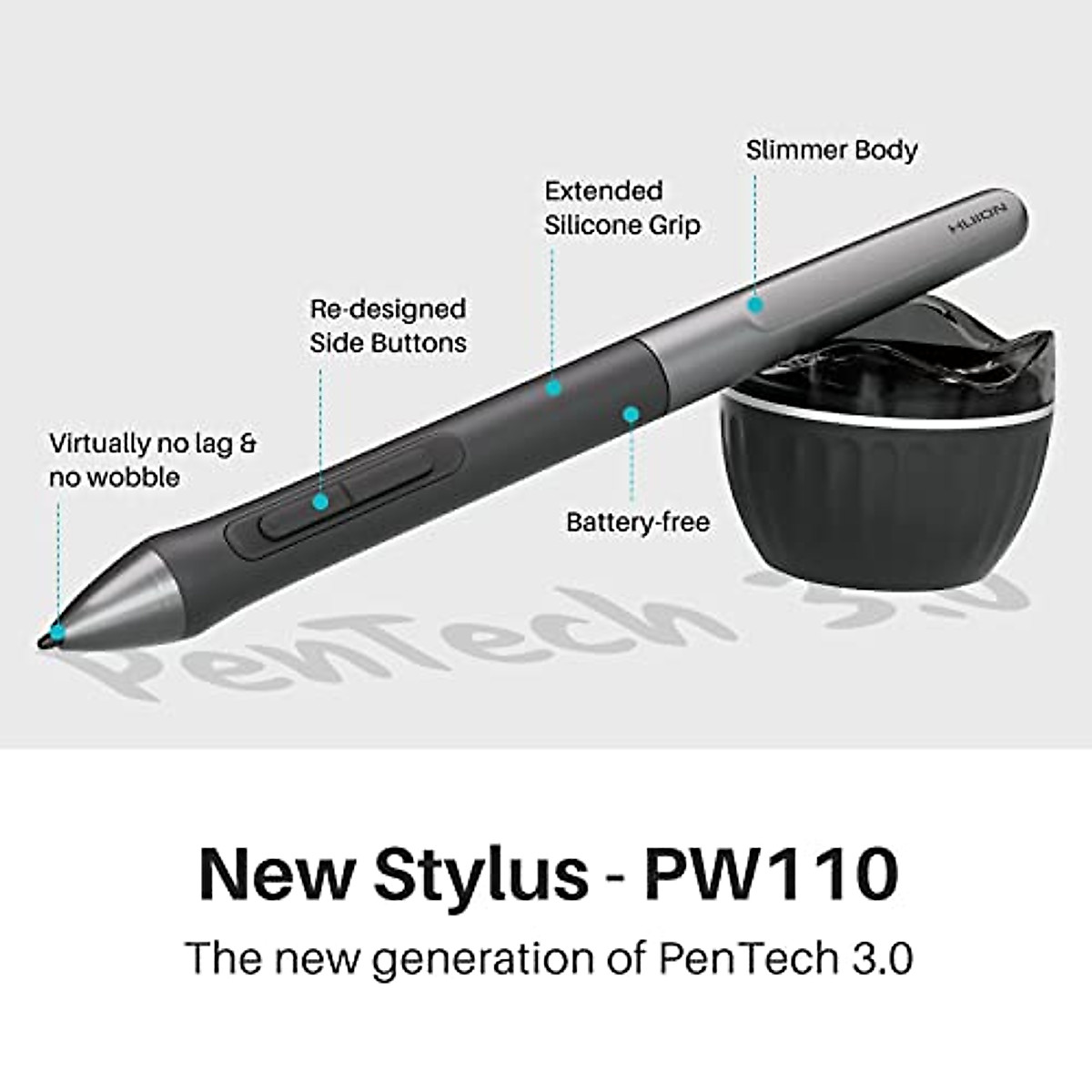 2023 HUION Inspiroy 2 Medium Drawing Tablet with Scroll Wheel 8 Customized Keys Battery-Free Stylus for Digital Art, Design, Sketch, 9x5inch Graphics Tablet Works with Mac, PC & Mobile, Black