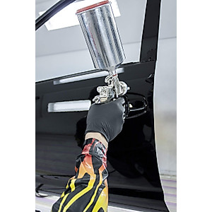 Microflex MK-296 Black Disposable Nitrile Gloves, Latex-Free, Powder-Free Glove for Mechanics, Automotive, Cleaning or Tattoo Applications, Medical/Exam Grade, Size Large, Case of 1000 Units