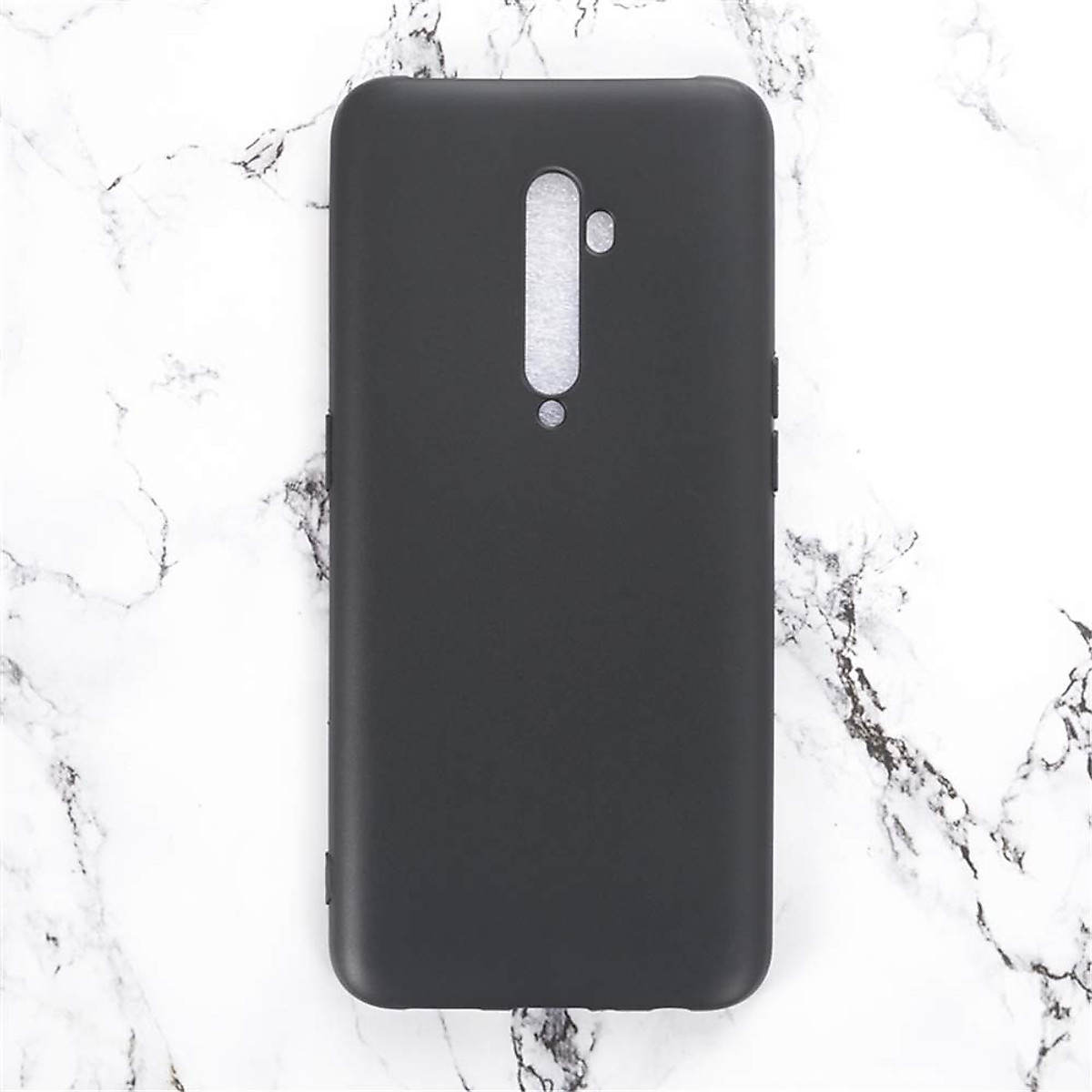 Shantime Oppo Reno 2 Case, Scratch Resistant Soft TPU Back Cover Shockproof Silicone Gel Rubber Bumper Anti-Fingerprints Full-Body Protective Case Cover for Oppo Reno 2 (Black)