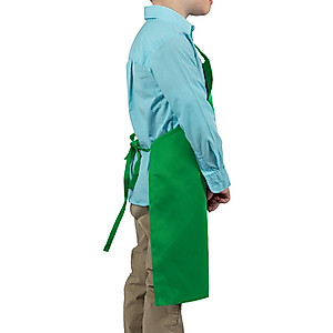 KNG Kids Cooking Apron for Girls and Boys – Medium, Kelly Green