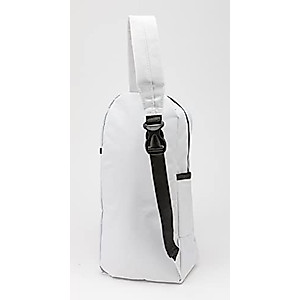 EDGE SPORTS Unisex Crossbody Sling Bag Day Bag for the Gym, Hiking, Running, Training, and Travel (White)