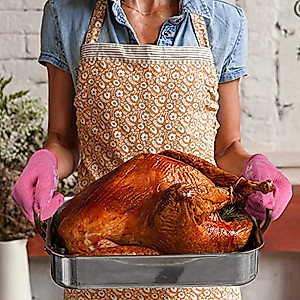 BESSTEVEN BBQ Grill Oven Gloves Mitt for Men Women 932℉/500℃ Heat Resistant Flexible Silicone Anti-Slip Pot Holder Gloves for Barbecue Kitchen Cooking Baking Camping Fire Pit Medium