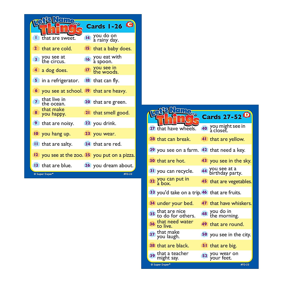 Super Duper Publications | Let's Name... Things Fun Deck Flash Cards | Educational Learning Resource for Children