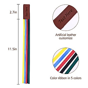 Bible Bookmark, 2 Pcs Personalized Leather Bookmark with Text, with Colorful Ribbons Bookmark for Books (2)