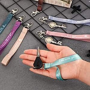 Inbagi 50 Pieces Christian Bible Verse Religious Biblical Keychain Bulk Fathers Day Gift for Men Church Favors(Fresh Colors)