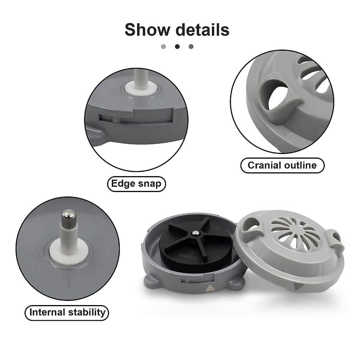 Pedicure SPA Chair Part Magnetic Head (4 pin) Replacements for LURACO Pedicure Chairs Parts - BF-004 Spa Jet Parts with Propeller and Cap Included