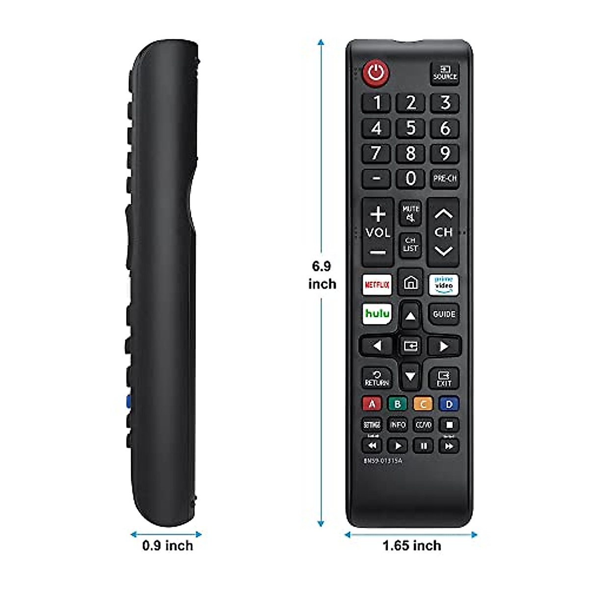 Newest Universal Remote Control for All Samsung TV Remote Compatible All Samsung LCD LED HDTV 3D Smart TVs Models,with Netflix/Hulu/Prime Video Buttons