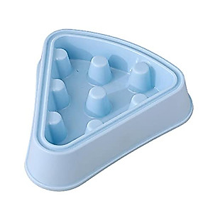 FUUIE Bowls for Food and Water Functional Pet Bowl Multifunctional Slow Food Bowl for Pets (Color : Blue)