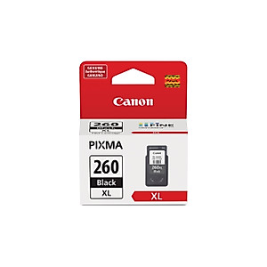 Canon PG-260Xl Black Ink Cartridge, Compatible to Printer TR7020, TS6420, and TS5320