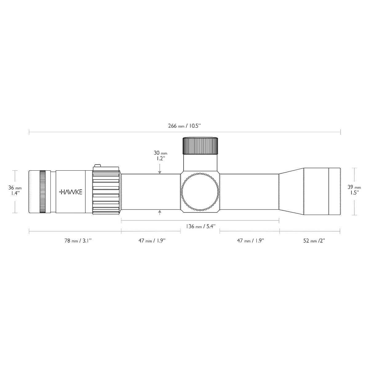 Airmax Touch Riflescope 3-12x32 SF, 30mm, AMX IR
