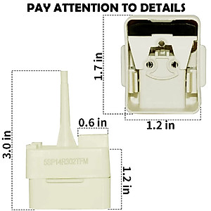 W10613606 Refrigerator Compressor Start Relay and Capacitor Compatible with Whirlpool Ken-More Kitchen-Aid fridges Replace W10416065 AP5787784 PS8746522 3023300 67003186