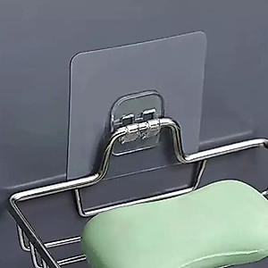 Auswalar 10 PACK Shower Caddy Adhesive Sticker Hooks, Shower Rack Bathroom Caddy, Corner Shower Caddy Adhesive Replacement for Bathroom Soap Dish and Kitchen Accessories